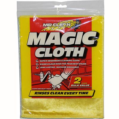 5x Mr Clean MAGIC CLOTH 2Pcs Super Absorbent Rayon, Streak Free ...