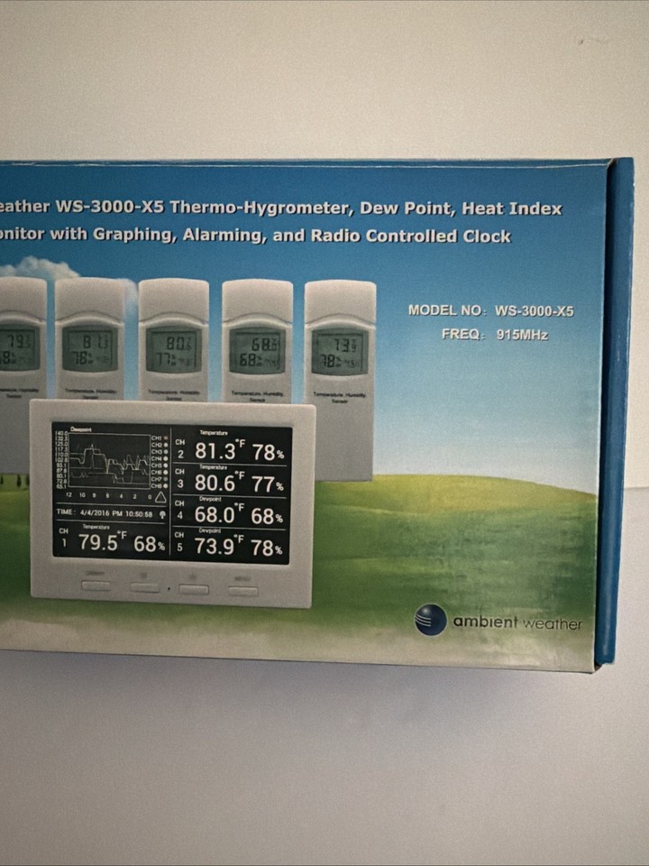 Ambient Weather Station Ws – 3000 – X5 Weather Station New In Box Open ...