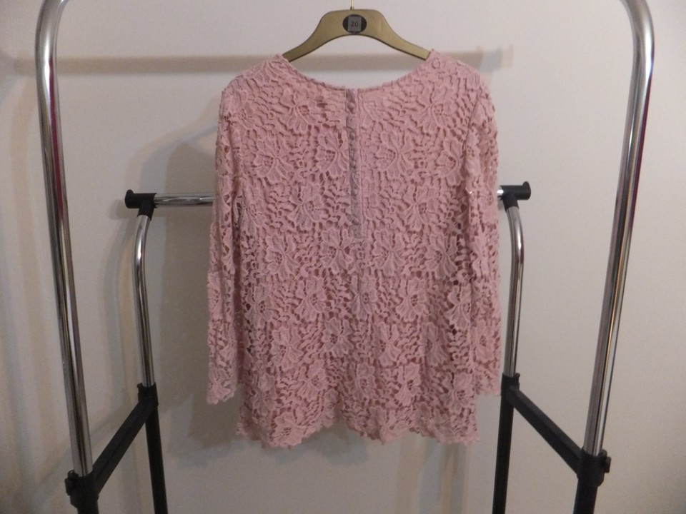 womens phase 8 zanna lace blouse size18 in pale pink new | eBay UK