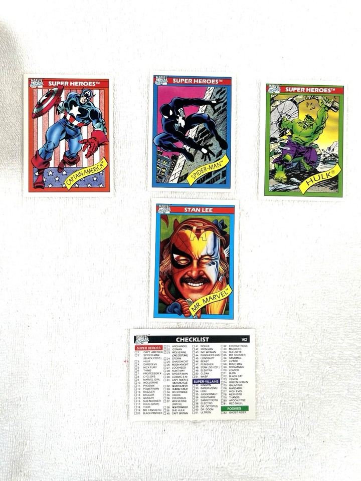 RARE 1990 Marvel Universe Series 1 Tin Set, 162 Cards & All 5 Holograms ...