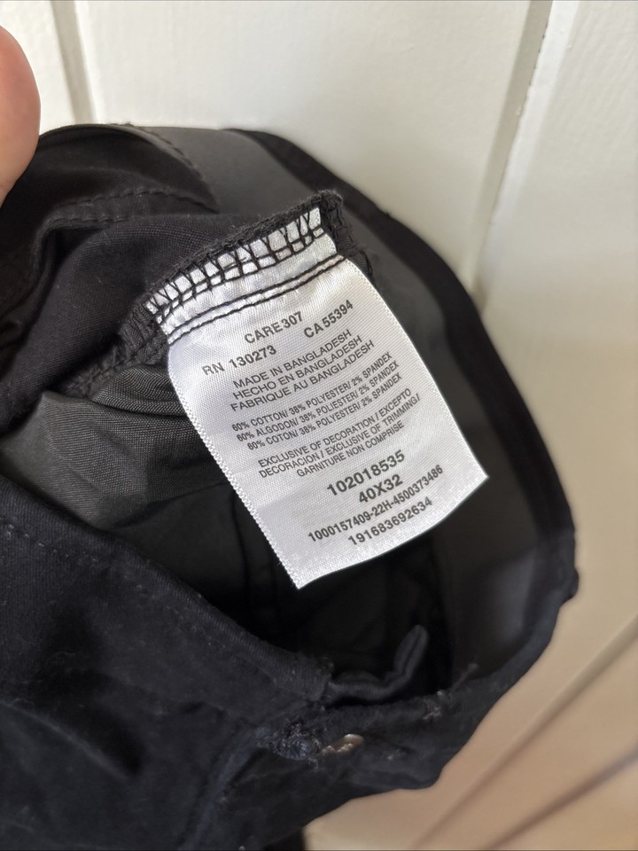 Lee Extreme Motion MVP Straight Tapered Leg Black Pants Size 40x32 | eBay