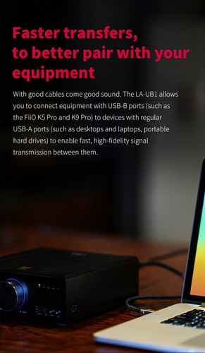 FiiO Gold-Plated LA-UB1 USB-A to USB-B Audio Cable For DAC/AMP, PC | eBay