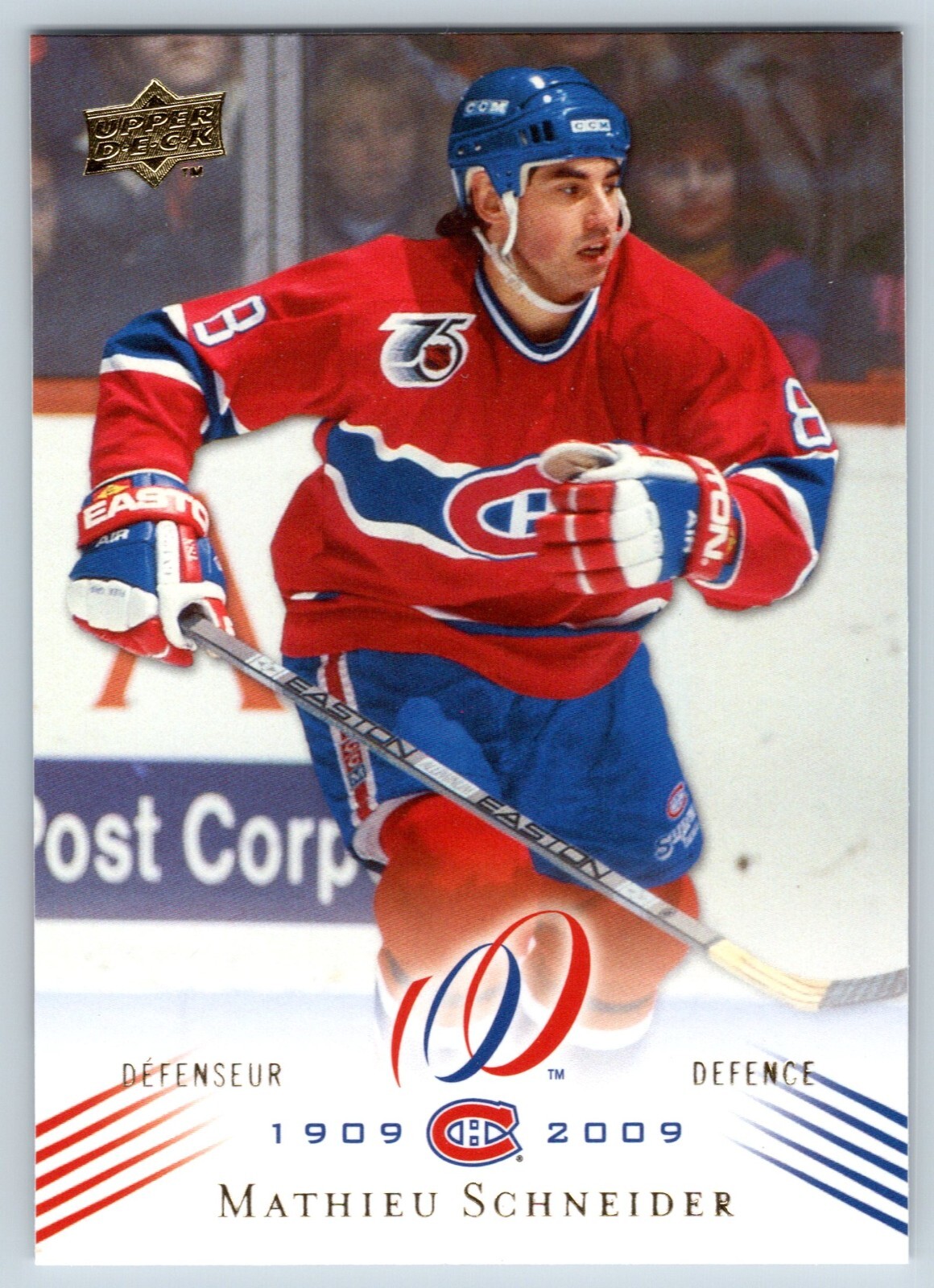 MATHIEU SCHNEIDER 2008-09 UPPER DECK MONTREAL CANADIENS CENTENNIAL NO ...