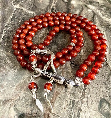 Islamic - Natural Red Agate Aqeeq Aqiq Stone - Vatican