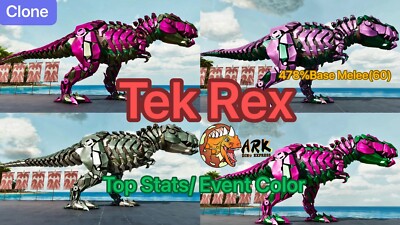 ark ascended pve Extinction Tek Rex, Top Stats/Event Color, (478%(60 ...
