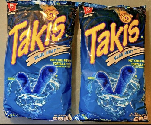 2 Bags - Takis Blue Heat Tortilla Chips 9.9 oz in Each LIMITED EDITION ...