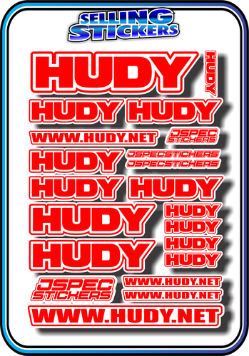 HUDY RC STICKER SHEET SPONSOR LOGO TOOL 1/12 1/10 1/8 CAR BUGGY XRAY ...