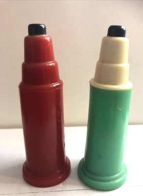 VTG Salt and Pepper Shakers -PUSH TOP Release- Felt Top Magic Markers ...
