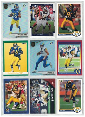 Rams Football Card Lot - Williams, Nacua, Ellard, Gurley, Jackson (9 ...