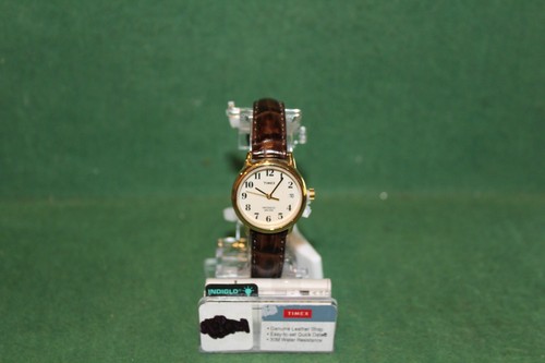 Timex T20071 Women's Easy Reader Brown Leather Strap Watch 884288363787| eBay
