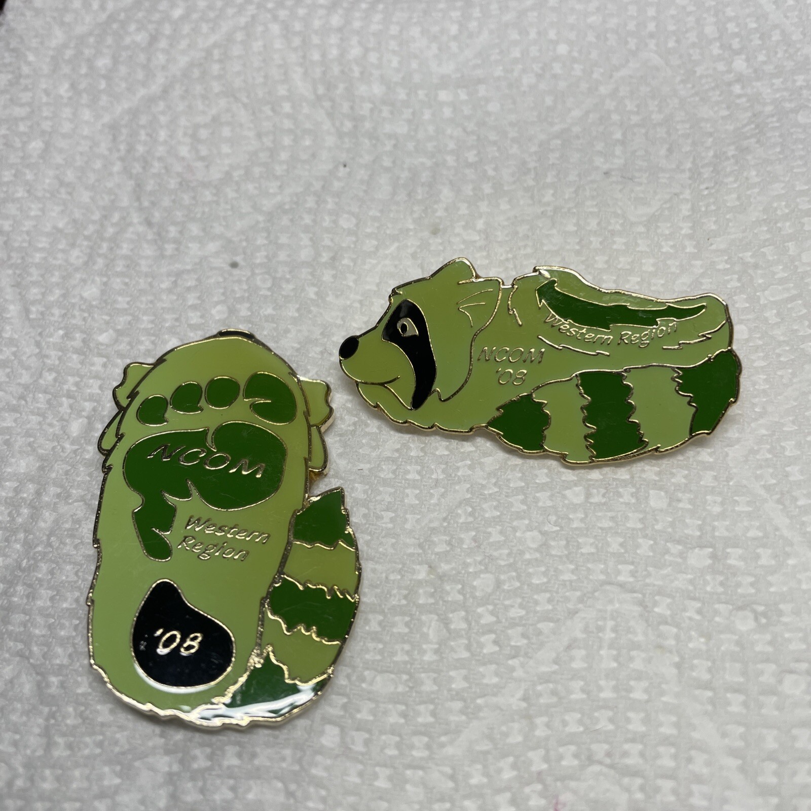 Odyssey Of The Mind NC OM Pin Set Of 2 2008 World Finals Omer Raccoon ...