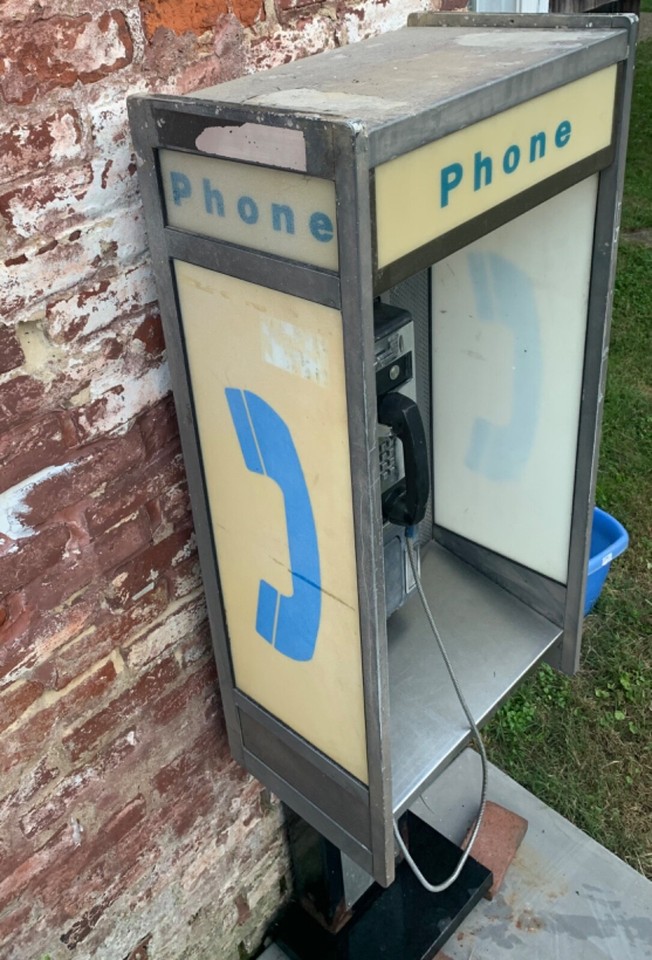 Payphone Walk Up Booth On Post Telephone Phone movie prop kiosk LOCAL ...