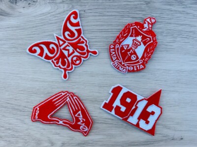 3” Set of 4 Delta Iron on/Sew on Patches, Embroidered Patch #02 | eBay