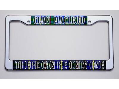 HIGHLANDER FANS! CLAN MACLEOD/THERE CAN BE ONLY ONE" LICENSE PLATE ...