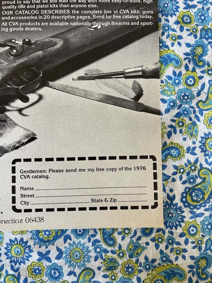 Vintage 1976 Connecticut Valley Arms Print Ad Mountain Rifle Kit Ad ...