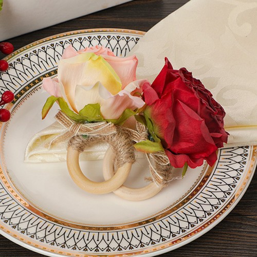 2pcs Napkin Buttons Reliable Beautiful Napkin Buckles Dining Table ...