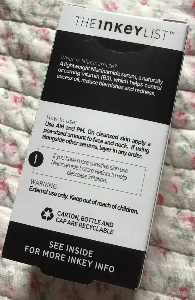 The Inkey List Niacinamide Face 1 oz - 30 ml Control Oil Pore New In ...