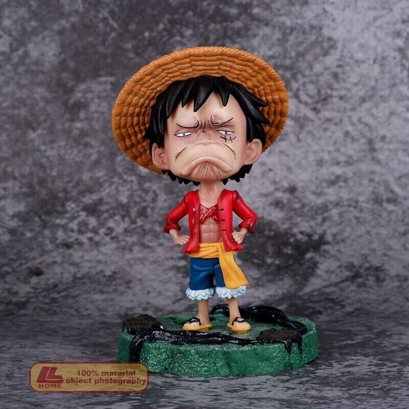 Anime One Piece Monkey D Luffy out of sorts Cute Mini Figure Statue Toy ...