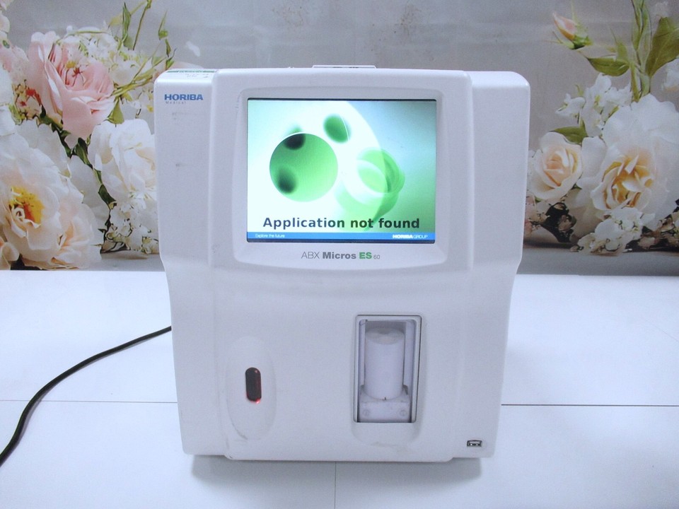 HORIBA ABX MICROS ES-60 HEMATOLOGY ANALYSER BLOOD CHEMISTRY TEST SAMPLE ...