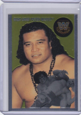 HIGH CHIEF PETER MAIVIA ( 2007 WWE Topps Heritage CHROME LEGEND Card ...