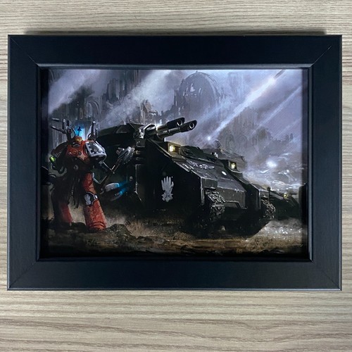 IRON HANDS FRAMED ART SPACE MARINES PREDATOR TECHMARINE WARHAMMER ...