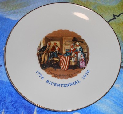 Bicentennial 1776-1976 Plate -Betsy Ross FIRST STARS & STRIPES John ...