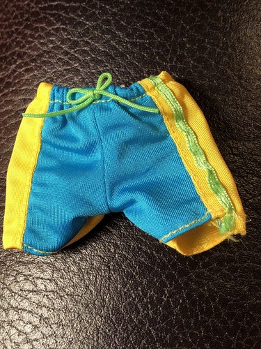 2000 Barbie Ken Surf City Blue Yellow Swim Shorts Swimsuit Bathing Suit ...