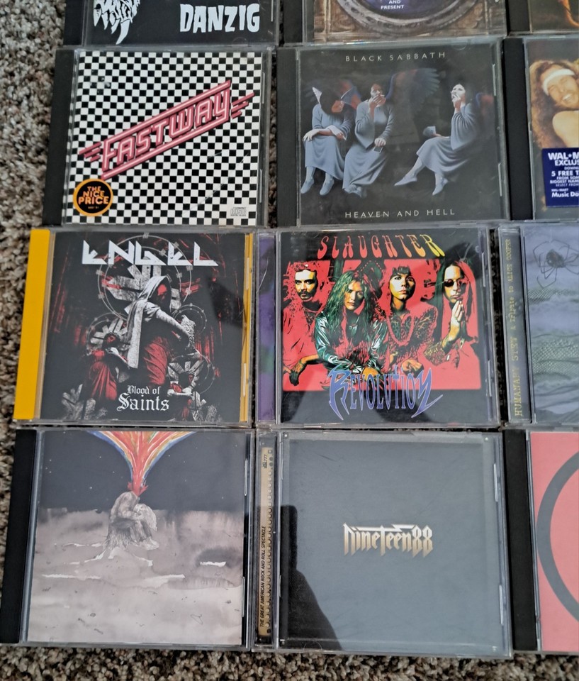 Heavy Metal Hard Rock CD Lot Black Sabbath Danzig Ted Nugent Warrior ...