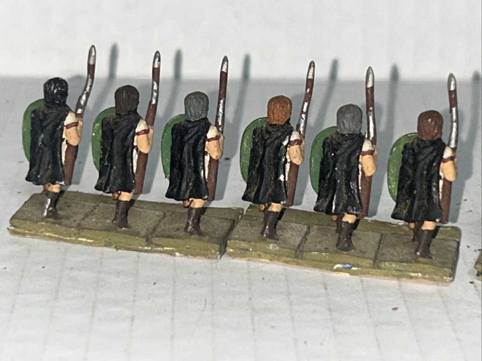 Vintage Hand Painted Metal Miniature 28mm Shield Wall Infantry Lot 1/72 ...