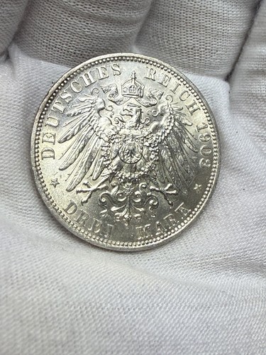 1908 A German States Prussia 3 Mark Silver Coin High Grade K21 | eBay