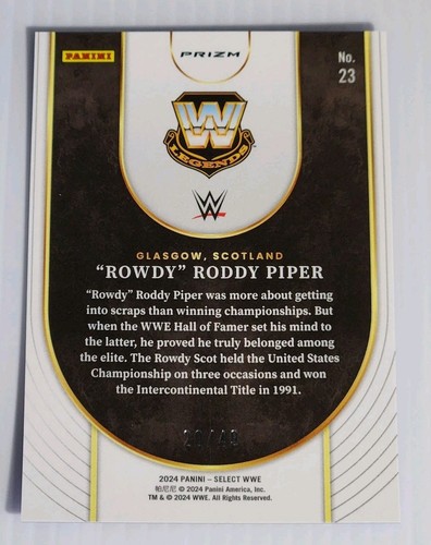 2024 Panini Select WWE Icons Blue Prizm #23 Rowdy Roddy Piper /49 | eBay
