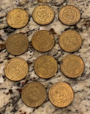 Lot Of 11 Old Chuck E Cheese Pizza Coin Token Chucky Chuckie Early 2000 ...
