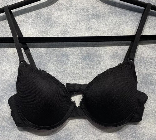 Fruit of the Loom Underwire Demi Push-up Bra 34B Black Single Hook | eBay