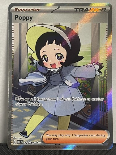 Poppy 220/197 Full Art Holo NM/M Obsidian Flames Pokemon TCG Trainer ...