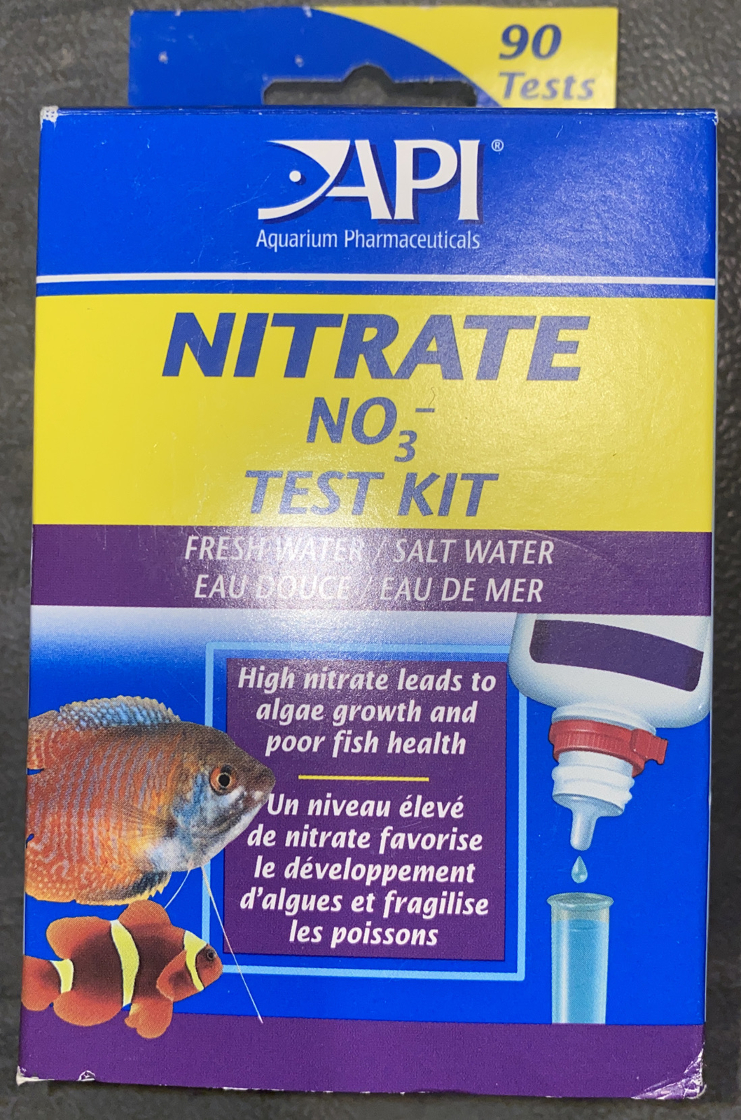API Nitrate NO3 Test Kit (90 count) Freshwater & Saltwater Fish Tank ...