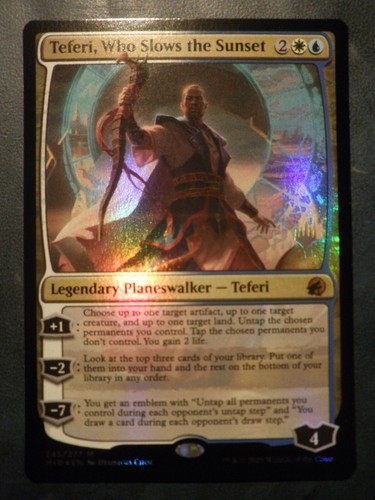 mtg magic Teferi, Who Slows the Sunset FOIL ENGLISH Téfeiri celui qui ...