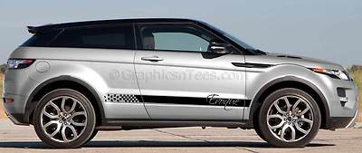 Range Rover Evoque Custom Side Stripe Stickers Graphic Decals - Various ...