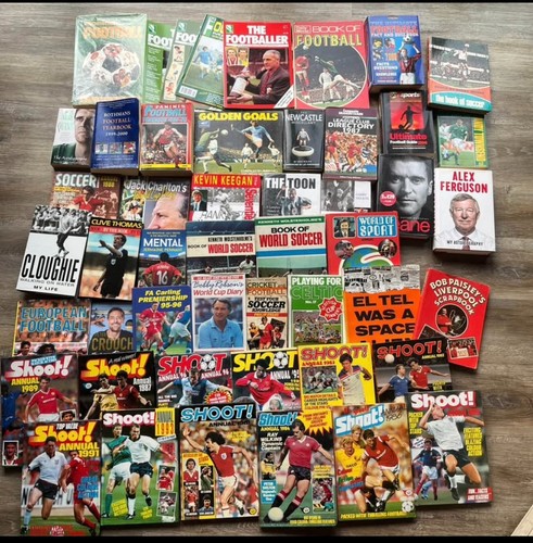 Collection Only Football Books Mags Job Lot SHOOT Annuals Autobiography ...