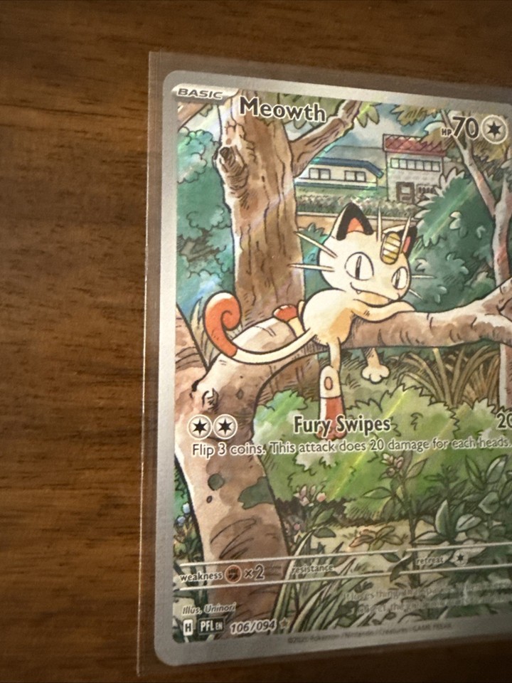 Meowth Illustration Rare 106/094 Pokemon Phantasmal Flames English | eBay