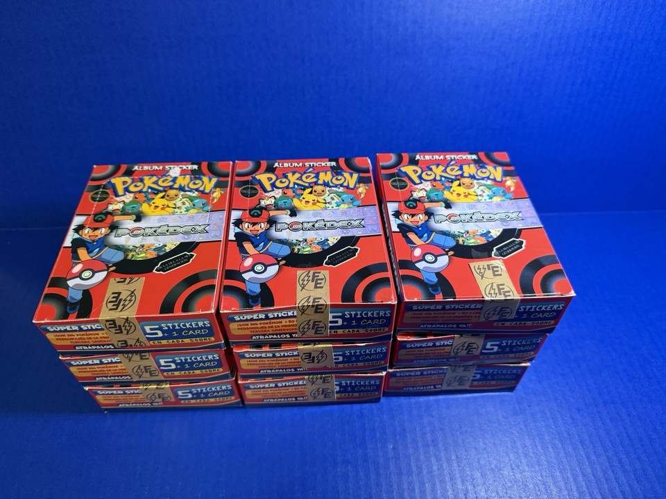 POKEMON POKEDEX Vol. 1 STICKER PACK - GOLD STAR FOIL RED BOX - Lot Of 9 ...
