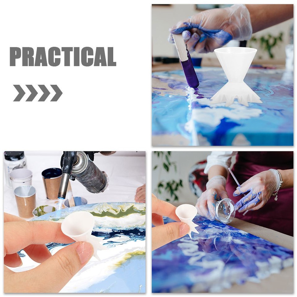 Durable Silicone Cup Unique Painting Pouring Cup Reusable Funnel Cup ...