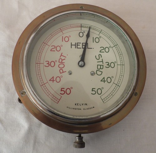 Antique Kelvin Glascow Scotland Ships List Heel Roll Instrument ...