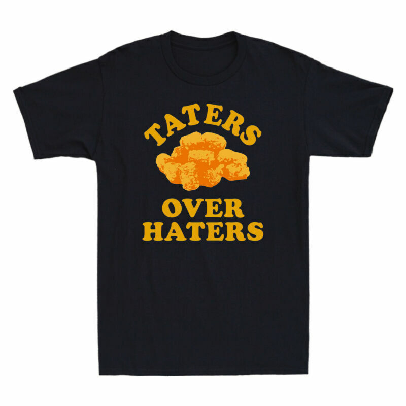 Taters Over Haters Funny Graphic Vintage Gift Men's Cotton Short Sleeve ...