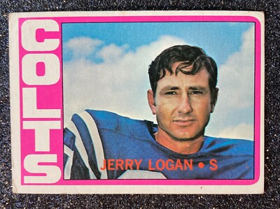1972 Topps Jerry Logan #31 Football Card Baltimore Colts (3x Pro Bowl ...