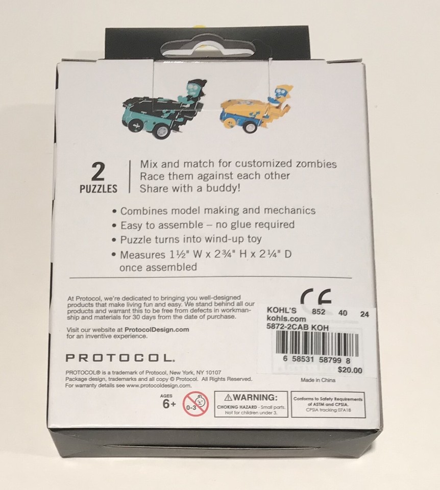 Zombie On Ice 3D Wind-Up Desktop Racers NEW 2 Puzzles | eBay