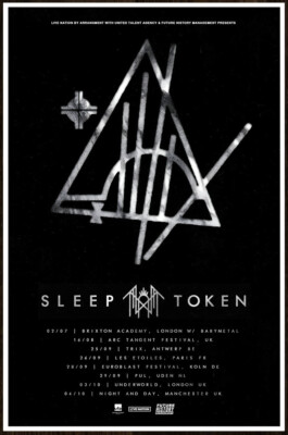 SLEEP TOKEN Sundowning EU Tour 2019 Ltd Ed RARE Poster! Post Metal ...