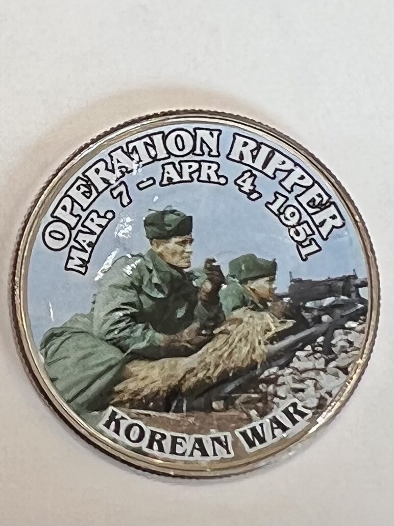 Operation Ripper Korean War Colorized Commemorative Clad Kennedy Half ...