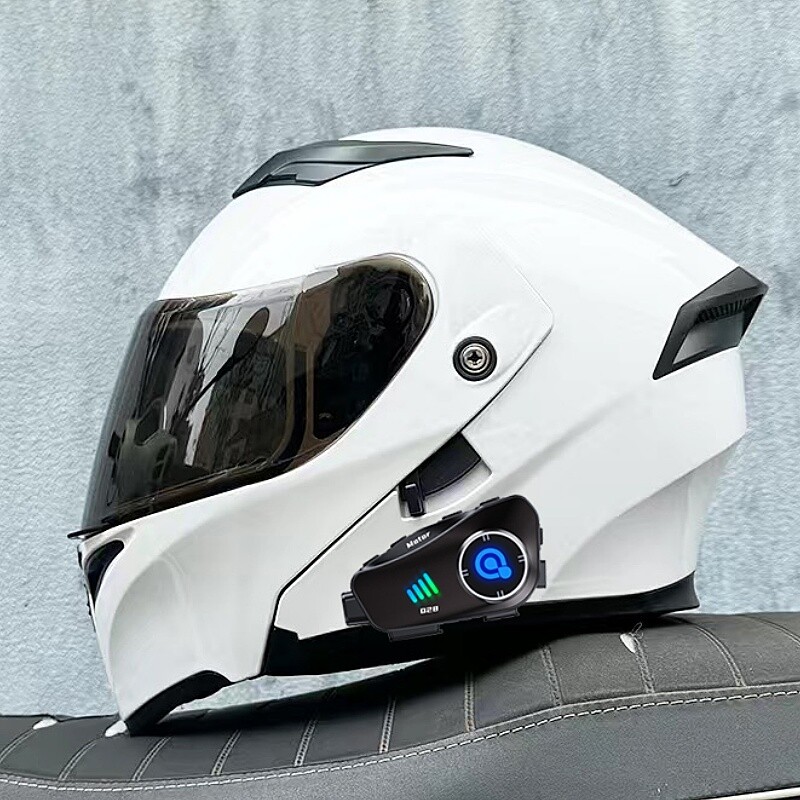 Bluetooth Built-in Camera Dual Visors DOT Approved Modular Motorcycle ...