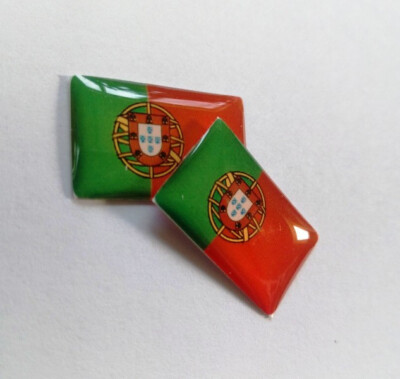 Portugal Flag Sticker Badge Emblem Decal 3D Domed Gel Resin Decor 2 ...