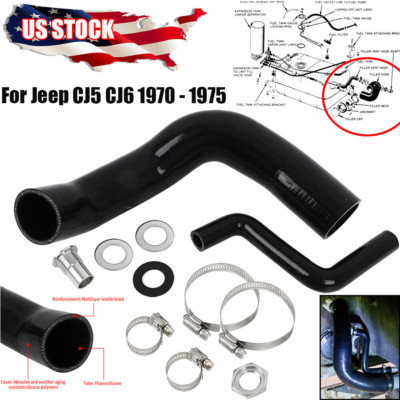 FITS JEEP FUEL FILL NECK KIT 1970 - 1976 CJ5 CJ6 FOR REAR FILL TANK ...